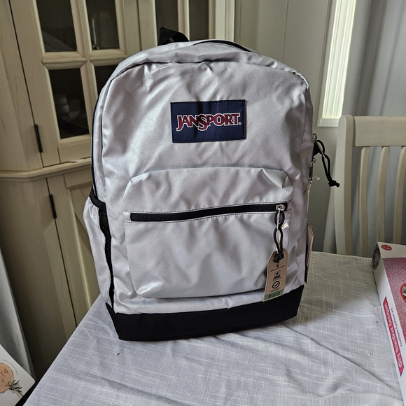 Jansport | Bags | Jansport Classic Silver And Black Backpack | Poshmark